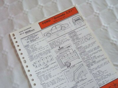 Fiche technique Ford Granada 2.0L ACT, mk1, 11cv | eBay