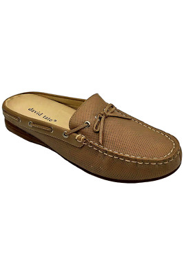 David Tate Women's Stylish Open Back Mocassin Slides Taupe | eBay