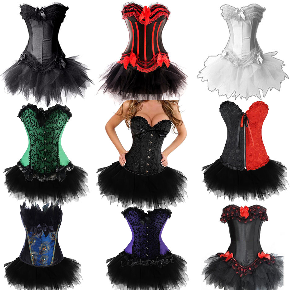 Black&Red Burlesque Moulin Rouge Can Can Tutu Fancy Dress Costume ...