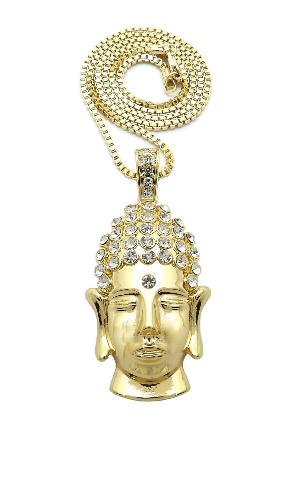 New Buddha Pendant & 24" Box/Cuban/Rope Chain Hip Hop Necklace XSP756 ...
