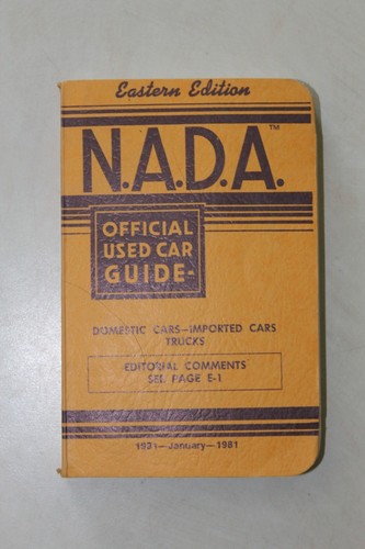 NADA Official Used Car Guide Eastern Edition January 1981 | eBay