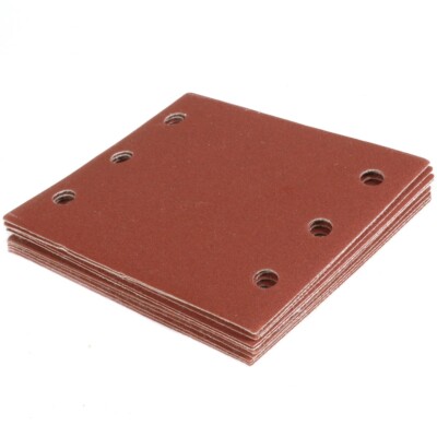 10x HOOK & LOOP SQUARE SANDING PADS Perforated Fine 240 Grit Sandpaper ...