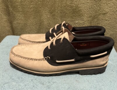 Beige Timberland Boat Shoes Usa Timberland 3-Eye Lug Handsewn Boat Shoe ...