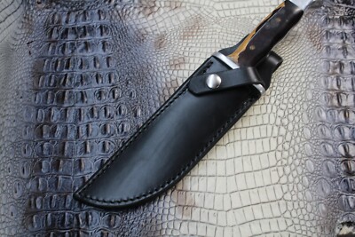 Custom leather knife sheath That fits a. BUCK 124 knife. Left hand ...