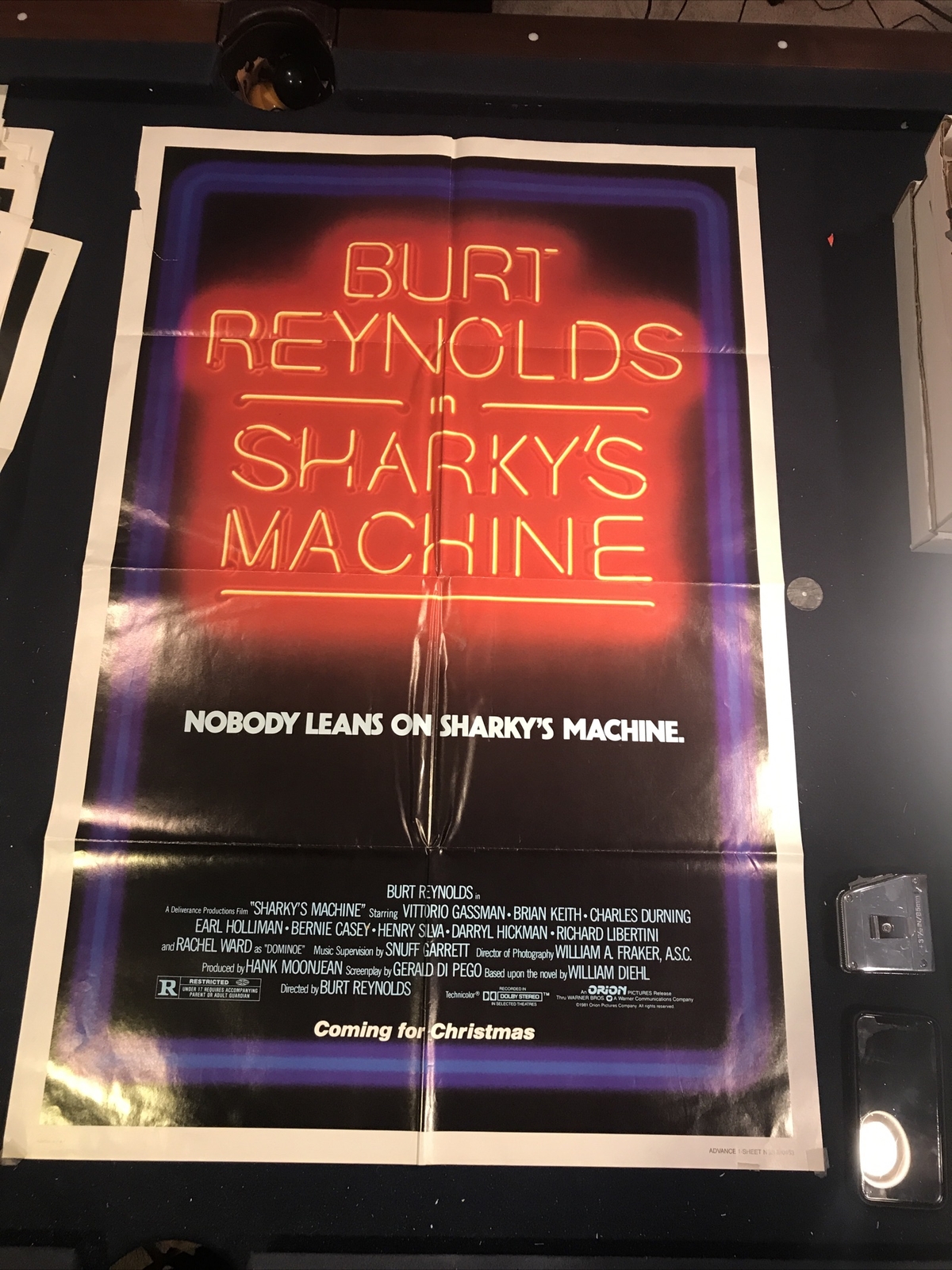 Original 1981 Advance 1 Sheet "Sharky's Machine" Movie Poster Burt Reynolds P1 | eBay