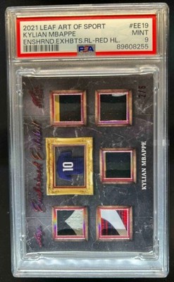 2021 Leaf Art Of Sport Kylian Mbappe Enshrined Red Patch #2/6 PSA 9 ...