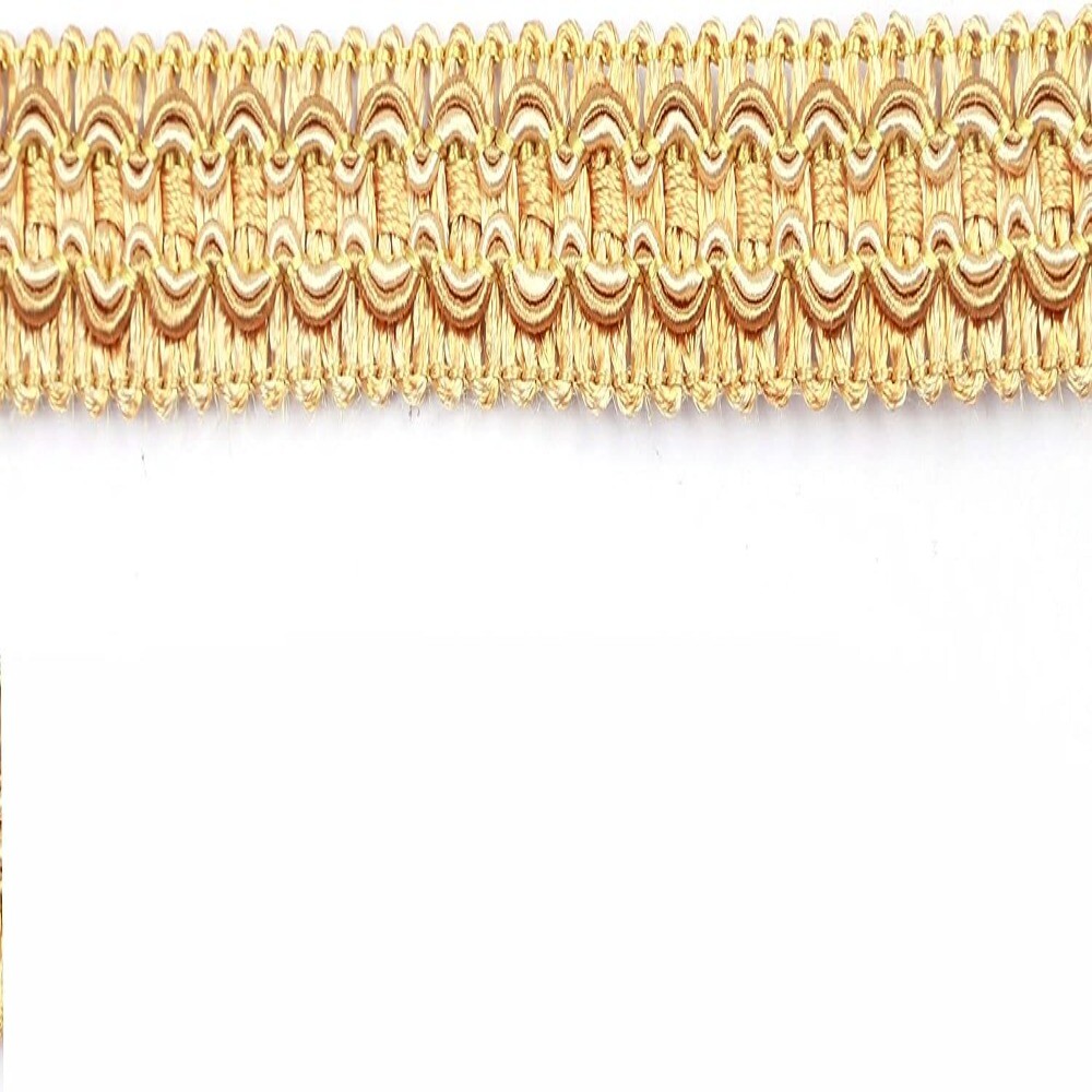 12.5Yards Gold Fabric Trim Ribbon Polyester Curtain Trim for Sewing ...
