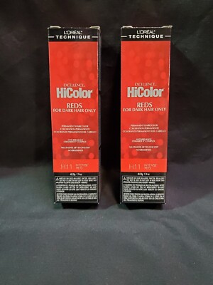 L'Oreal Excellence HiColor for Dark Hair/H11 Intense Red 1.74oz (2 Pack ...
