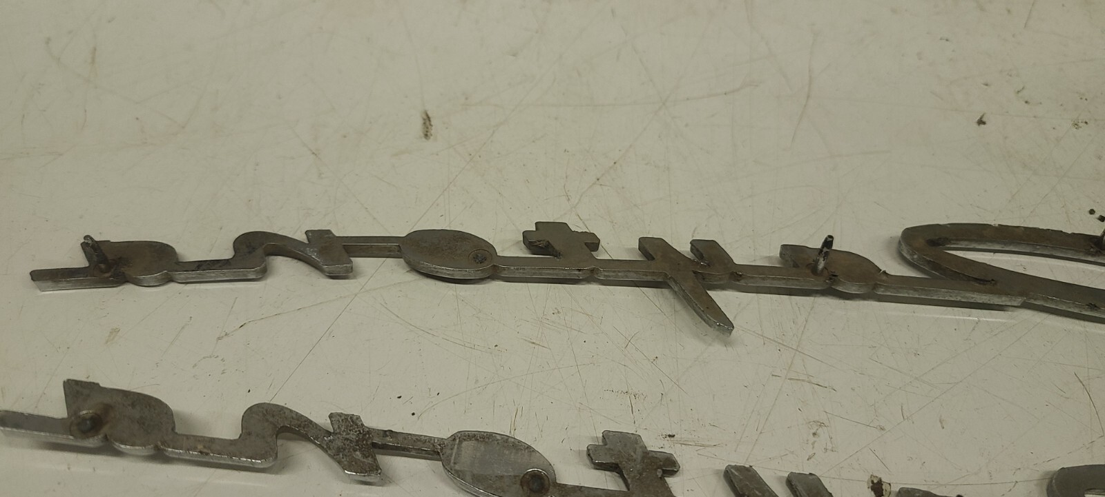 2 Lot Studebaker Lark DAYTONA Fender Trim Emblem Script Logo 11" Long ...