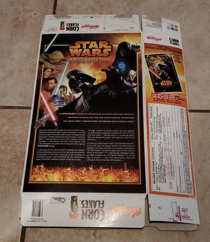 Kelloggs Cereal Star Wars Episode III R2-D2, C3PO & 2- Darth Vader ...