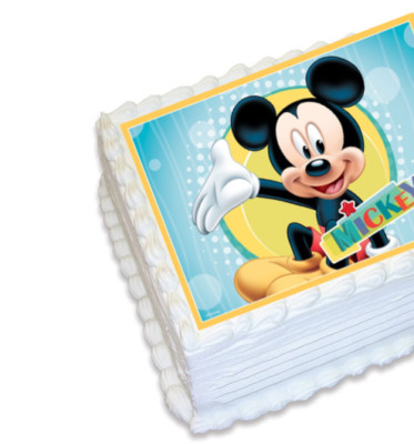 Mickey Mouse Edible Cake Topper Icing Image Print A4 Rectangle Mickey ...