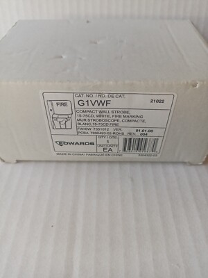 Edwards G1VWF Compact Wall Horn/Strobe 15-75CD, White, Fire Marking ...
