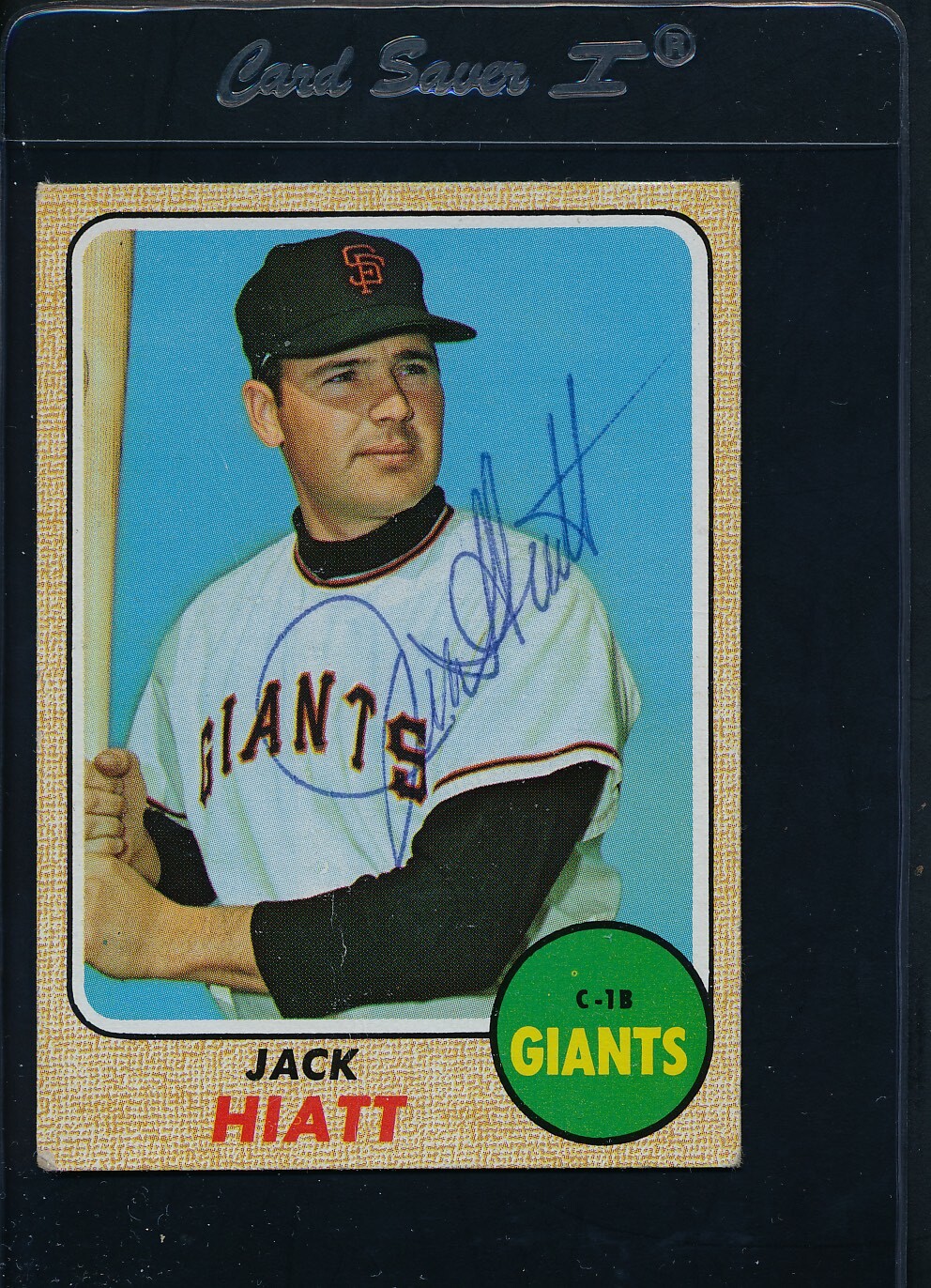 1968 Topps #419 Jack Hiatt Giants Signed Auto *39561 | eBay