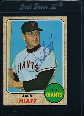 1968 Topps #419 Jack Hiatt Giants Signed Auto *39561 | eBay