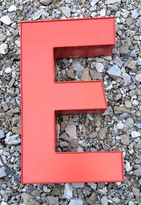 NEVER USED!! Industrial LED Can Letter " E " Decor Marquee Sign Red | eBay