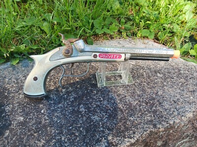 1950's Hubley Pirate Toy Pistol Double Barrel Cast Metal 9" Cap Gun | eBay