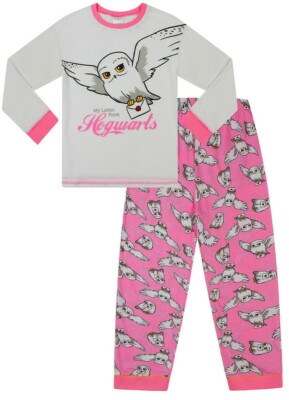 Girls Harry Potter Pyjamas Hedwig My Letter From Hogwarts Pjs Pink ...