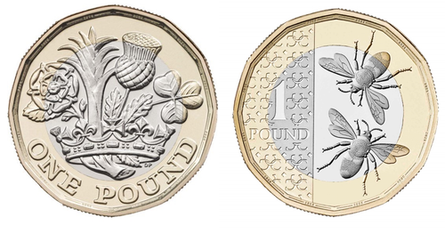 2017 - 2026 £1 One Pound Coin, New Bees coin Royal Mint Brilliant ...