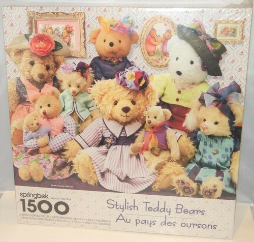 Springbok Stylish Teddy Bears Jigsaw Puzzle 1500 Pcs 1998 PZL9031 NEW ...