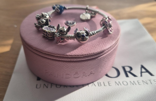 Authentic Pandora Disney Lilo & Stitch Bracelet 18cm + 7 Charms in Gift ...