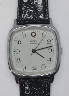 Vintage Timex Quartz Digital Analog Dial Watch T Cell Leather Band