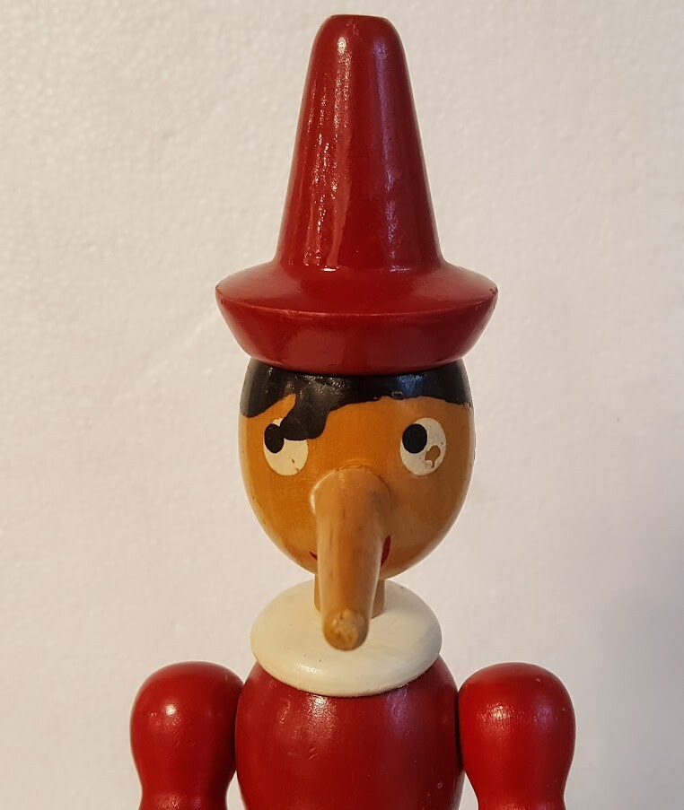 VINTAGE WOOD WOODEN PINOCCHIO MISTER GEPPETTO TOY FIGURE DOLL HEIGHT ...