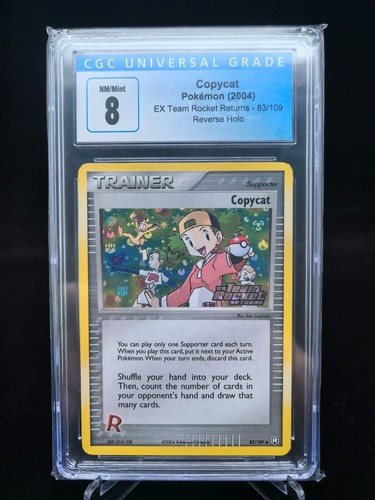 COPYCAT REVERSE HOLO CGC 8 83/109 TEAM ROCKET RETURNS 2004 POKEMON CARD ...
