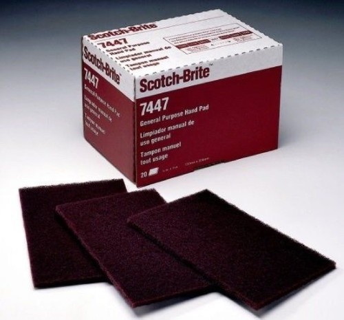 Lot of 5 RED 3M Scuff Pads, 3M Brand Equal to 320-400 Grit ...