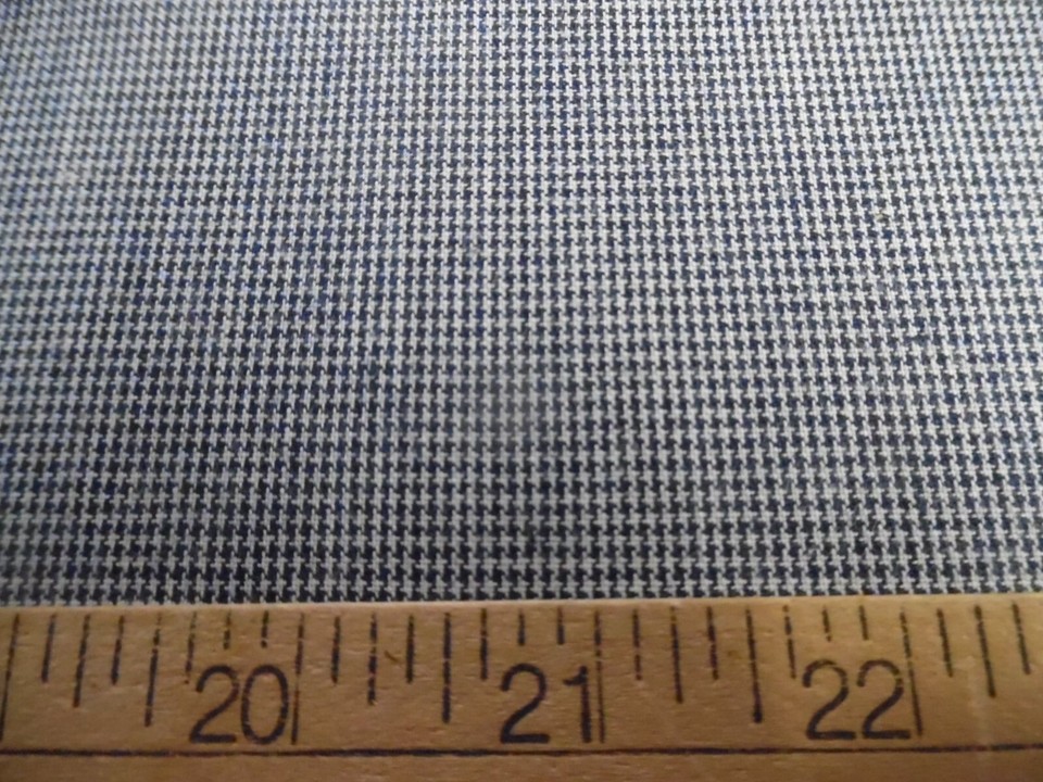 COTTON SUITING~MICRO MINI HOUNDSTOOTH~NAVY/WHITE~18"x30"~DOLLS ...