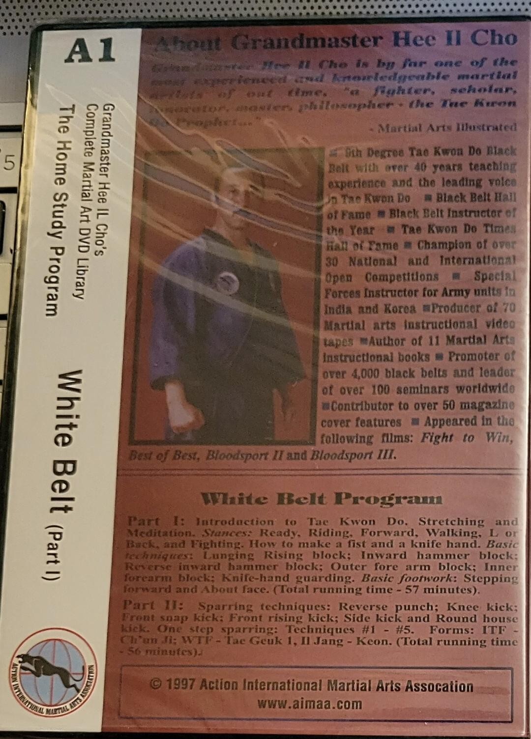 New Sealed DVD Grandmaster Hee Il Cho Tae Kwon Do White Belt Part I ...