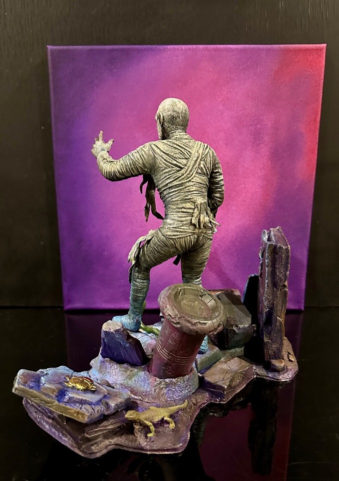 Aurora 1963 Mummy Model Kit Built/Painted + Prehistorix Resin Base ...
