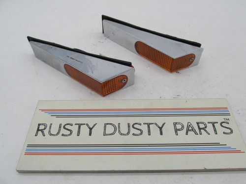 Harley Davidson Custom Chrome Fender Strut Marker Turn Signal Lights | eBay