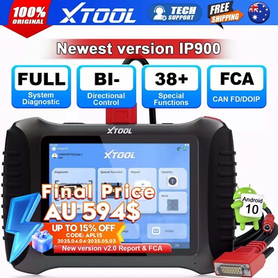 XTOOL IP900 OBD2 Full System Diagnostic Tool FCA DoIP CAN FD Bi ...