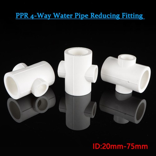 PPR 4-Way Water Pipe Fitting Reducer Cross Adapter Connector Joints ID ...