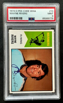 WAYNE RIVERS 1974-75 O-PEE-CHEE WHA 74-75 NO 13 PSA 9 59908 | eBay