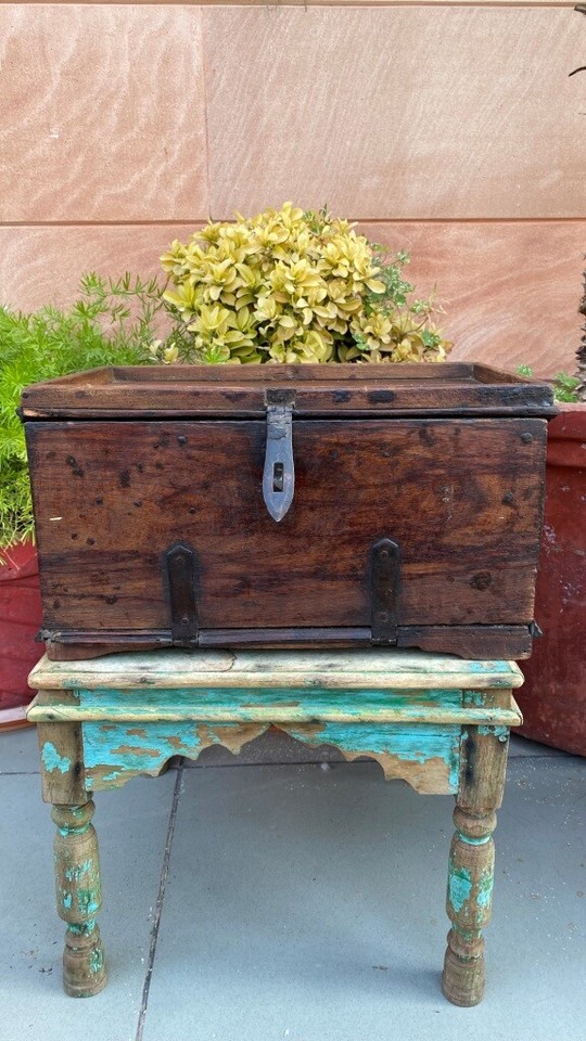 18th C Antique Wooden Hand Carved 7 Drawer Goldsmith Gems Stone Storage ...