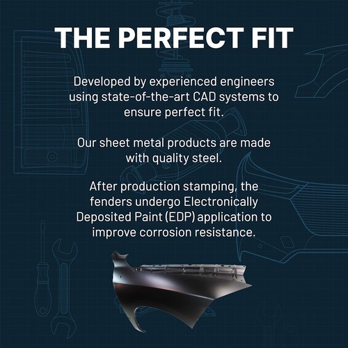 Fender For 2007-2013 Mercedes-Benz S550 Front Left and Right W221 Steel ...