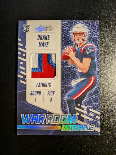Drake Maye 2024 Absolute War Room Materials /49 Tri Color Patch RC #WRM ...