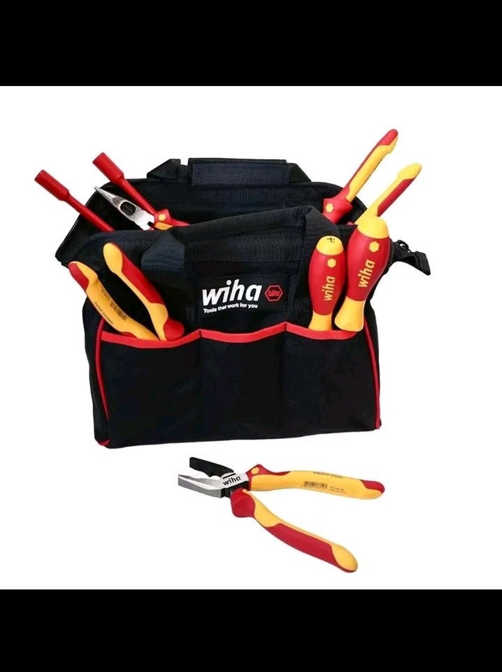 Wiha 32894 13 Piece Master Electrician's Insulated Tool Set in Canvas ...