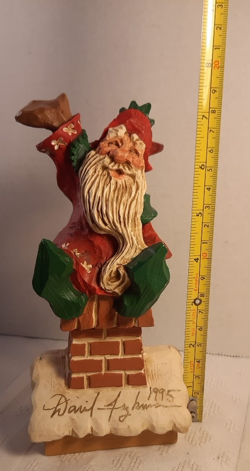 David Frykman Christmas 1995 Santa On Chimney Holiday Vintage | eBay