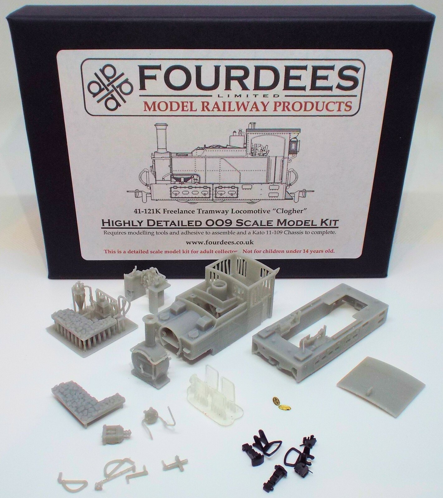 Fourdees Steam Tram 'Clogher' 009 / OO9 Scale Kit for Kato 11-109 ...