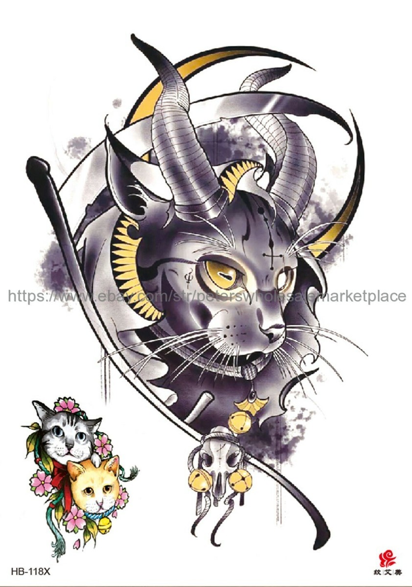 Demon Cat Tattoo