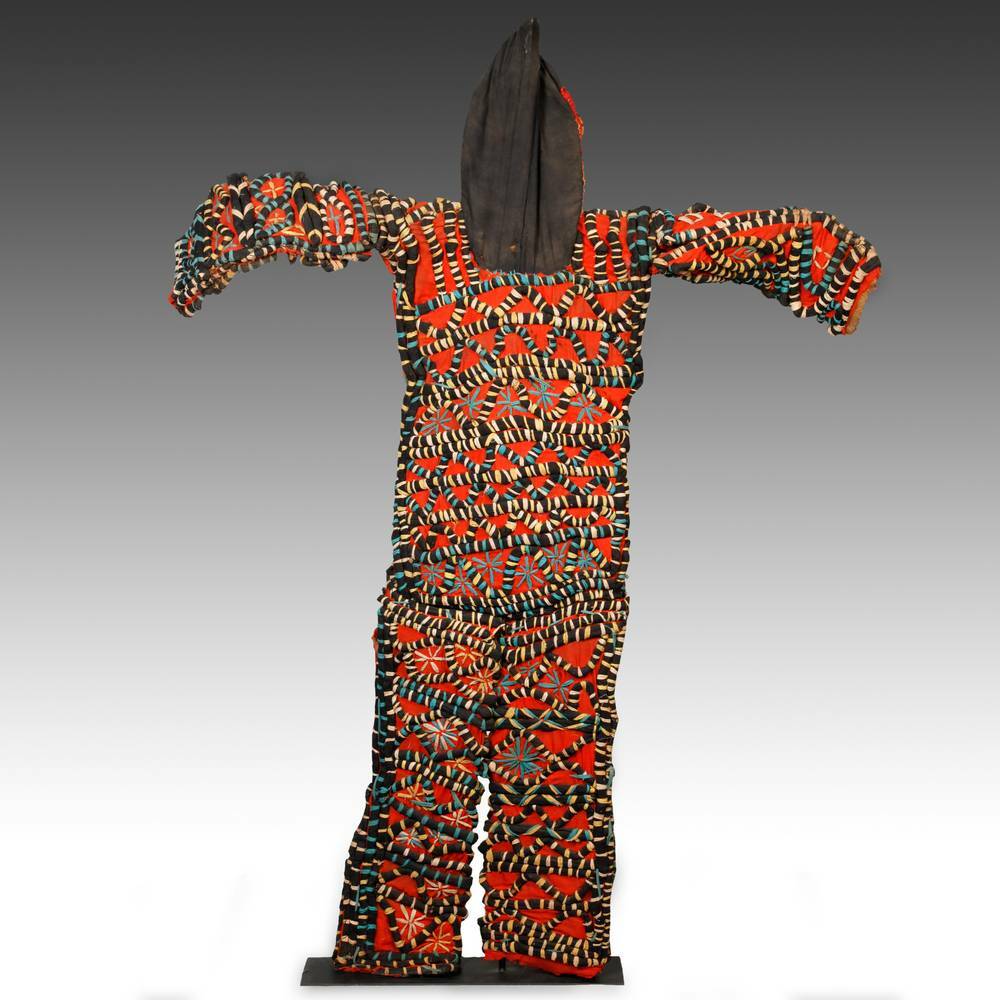 AGBOGHO MMUO MAIDEN SPIRIT DANCE COSTUME IGBO PEOPLE NIGERIA APPLIQUE ...