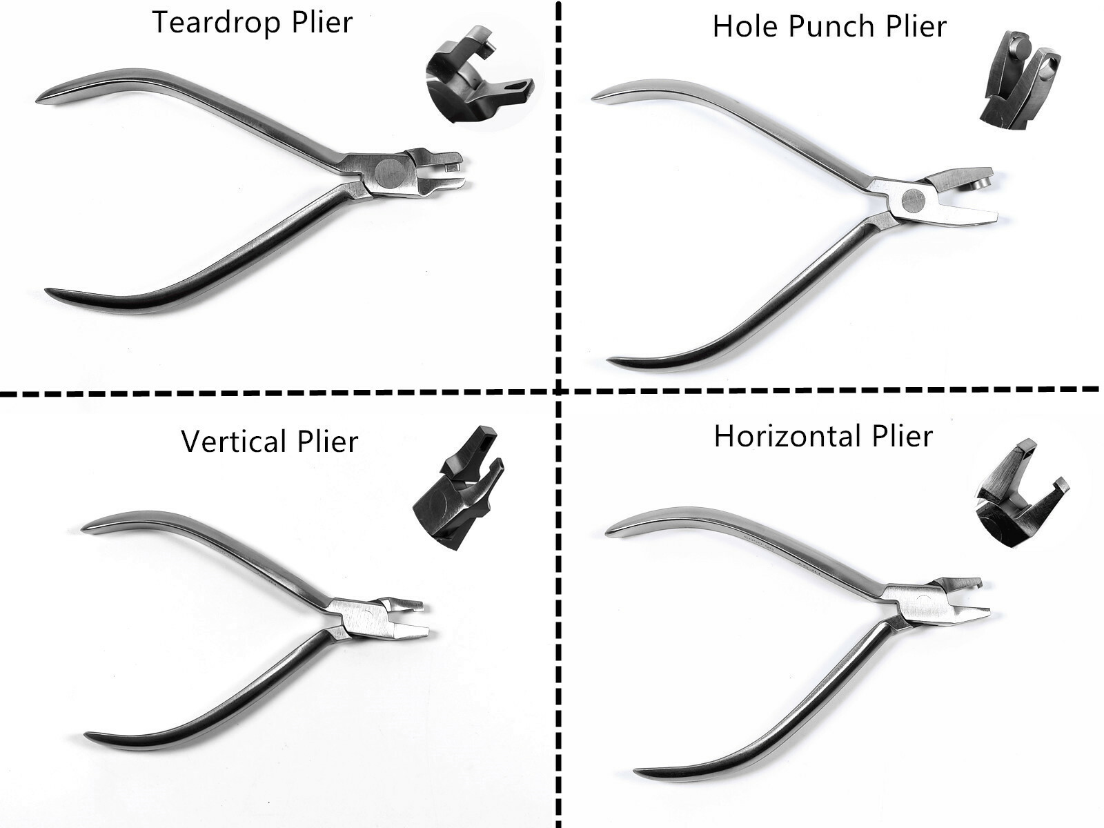 4Pcs Dental Orthodontic Retainer Plier Clear Aligner Level Vertical ...