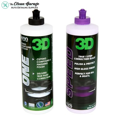 3D Speed & One 16oz Combo | One Step Polish Compound and All In One Kit ...