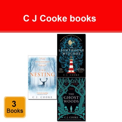 C J Cooke Collection 3 Books Set The Nesting, Lighthouse Witches, Ghost ...