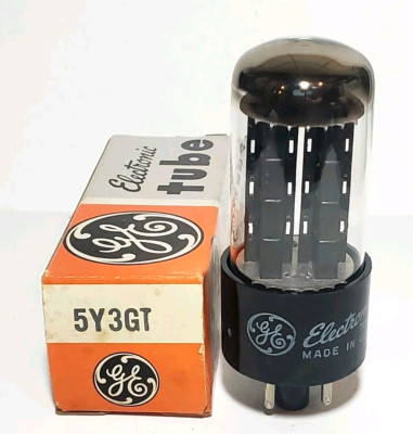 1 GE 5Y3GT Rectifier Vacuum Tube Black Plate Tested NOS On Calibrated ...