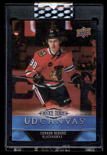 CONNOR BEDARD 2023/24 UD CLEAR CUT #CD-CB CANVAS ROOKIE DEBUT RC T5505 ...