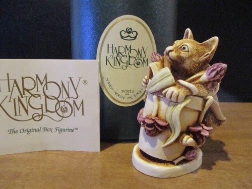Harmony Kingdom Algenon V1 Cat in Flower Pot UK Made Box Figurine | eBay