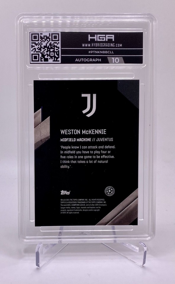 2021 Weston McKennie Topps Purple Juventus FC Autographed Card 18/25 ...